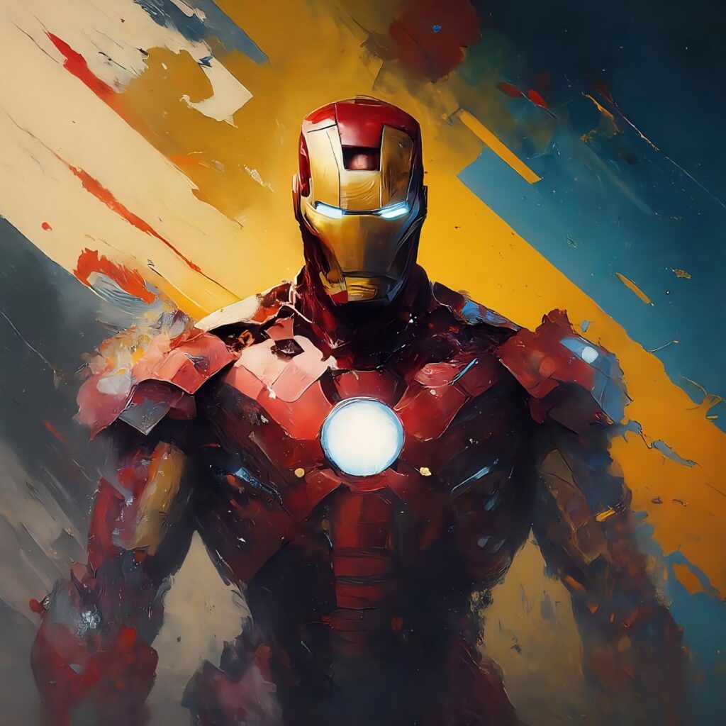 Enchanting Iron Man Abstract Painting Wallpaper Mural - Magicdecor®