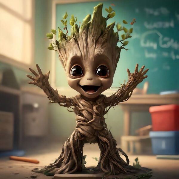 Happy Groot Wallpaper Mural for Wall - Magicdecor®