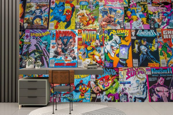 Marvel Comics Patchwork Wallpaper Mural - Magicdecor®