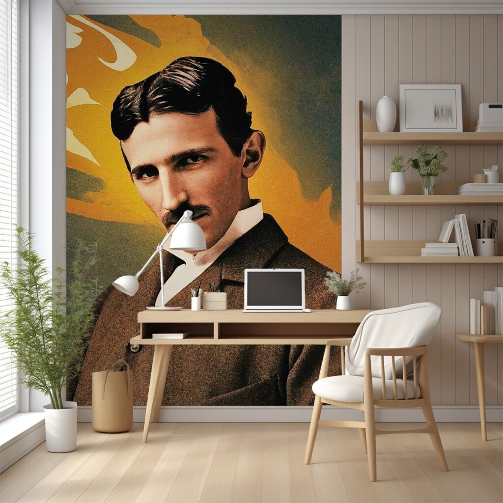 Nikola Tesla Wallpaper for Wall - Magicdecor®