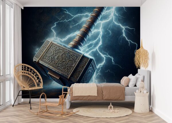 Thor's Hammer Wallpaper Mural for Wall - Magicdecor®