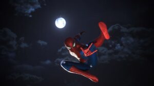 Spiderman in Full Moon Wallpaper Mural - Magicdecor®