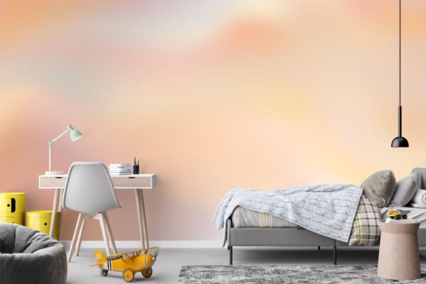 Gradient Mirror Wallpaper Mural with Sunset Glow - Magicdecor®