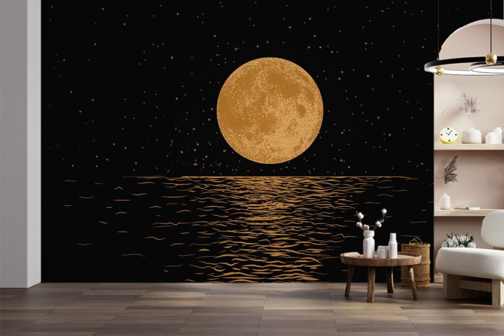 Majestic Moon Reflection Wallpaper Mural - Magicdecor®