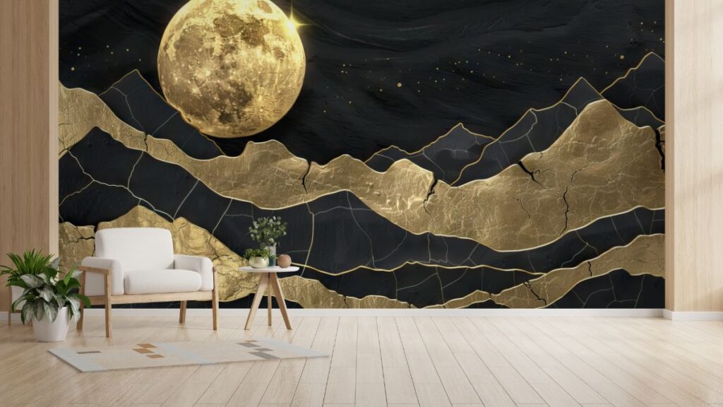 Moonlit Nightscape Moon Wall Mural Wallpaper - Magicdecor®