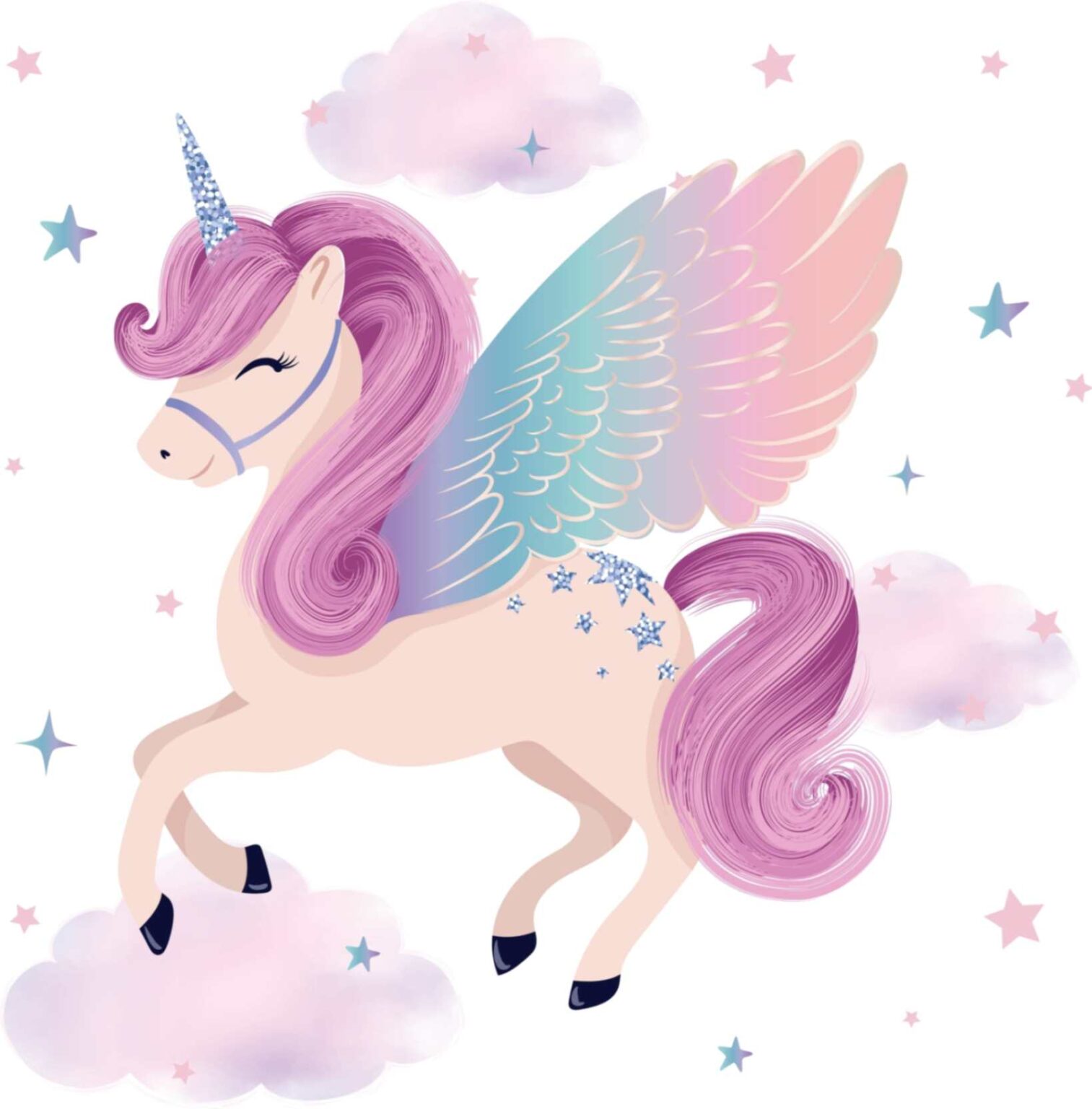 Dreamy Pastel Pegasus Wallpaper Mural - Magicdecor®