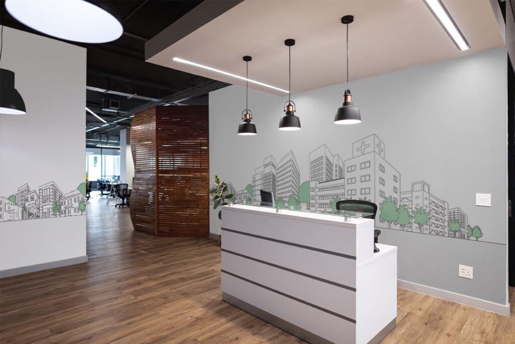 Cityscape Wallpaper Mural for Corporate Spaces - Magicdecor®