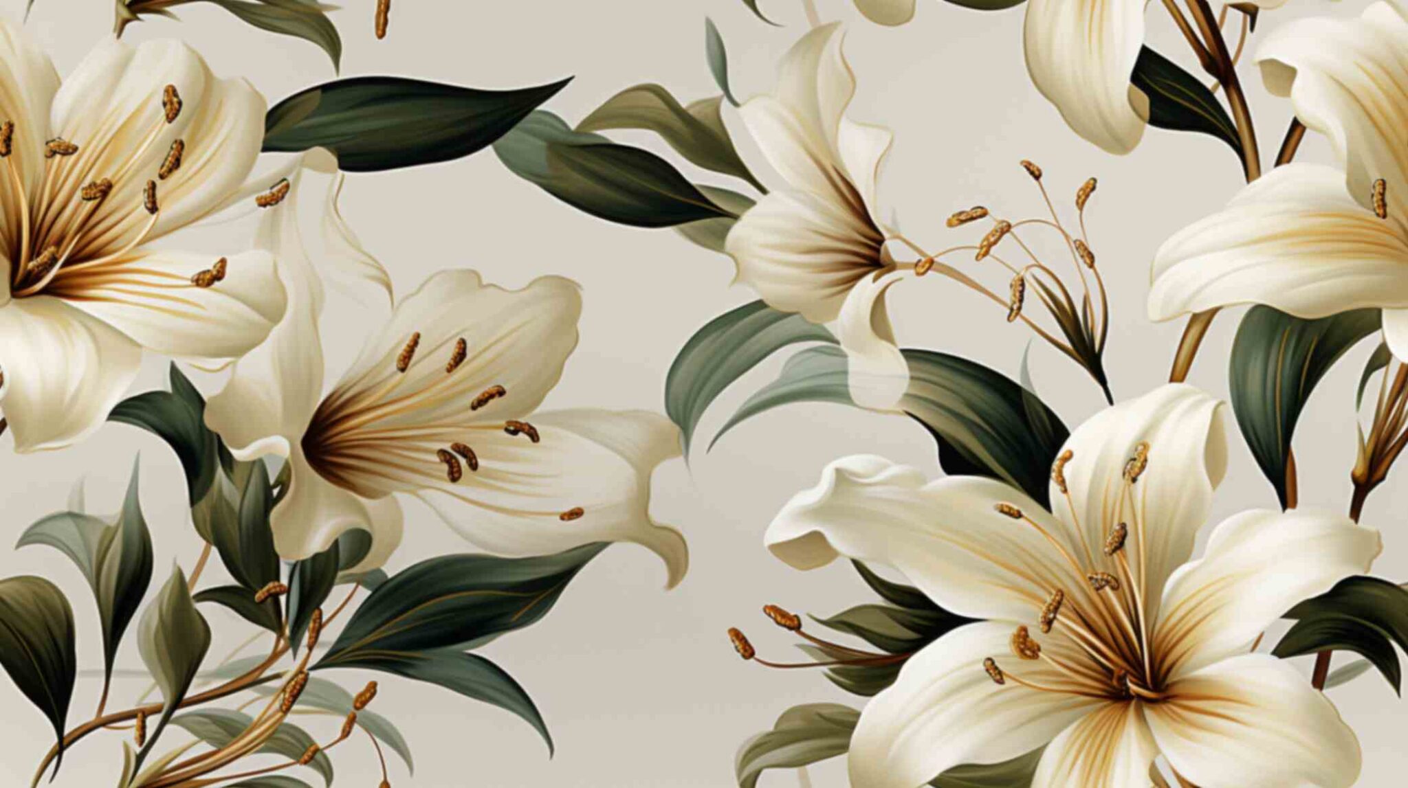 Whispering Lilies Wallpaper Mural - Magicdecor®