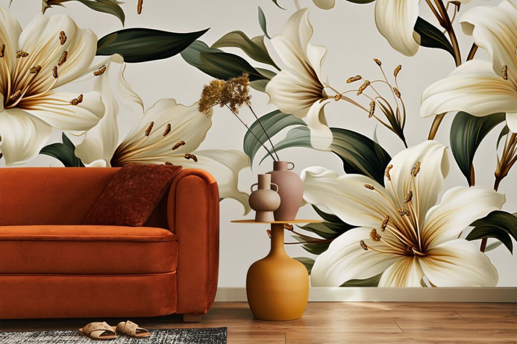 Whispering Lilies Wallpaper Mural - Magicdecor®