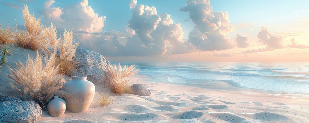 Serene Scenery of A Beach Mural Wallpaper - Magicdecor®