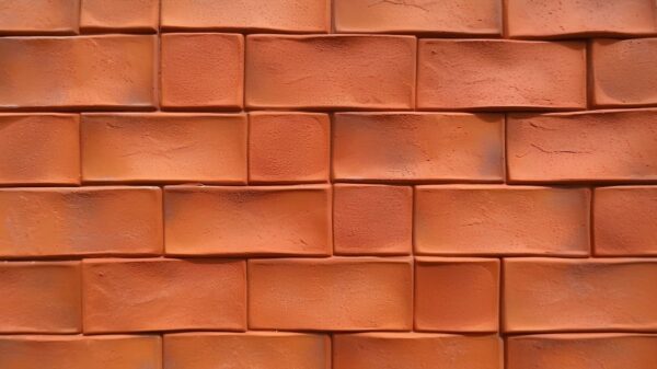 Terra Brick Wall, Terracotta Brick Blocks Texture Wallpaper Mural ...