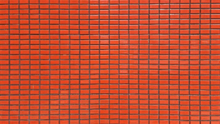 Terracotta Colored Mosaic Wall Tiles Wallpaper Mural - Magicdecor®