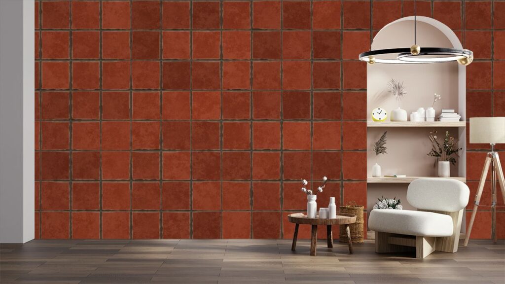 Vintage Terracotta Tiles Texture Mural Wallpaper - Magicdecor®