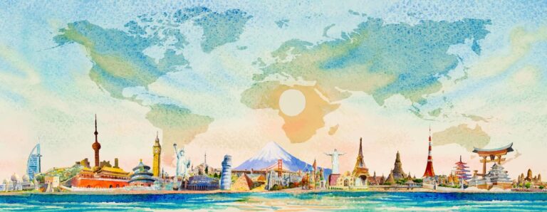 Famous Landmarks Travel Theme Wallpaper - Magicdecor®