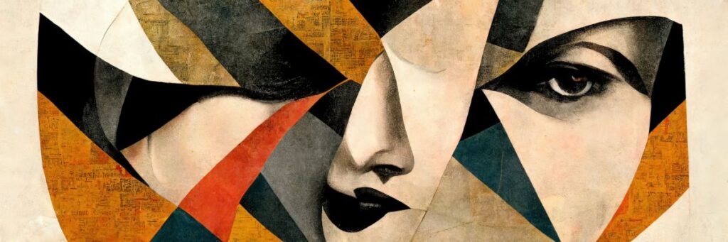 Modern Abstract Portraits of A Person Wallpaper Mural - Magicdecor®