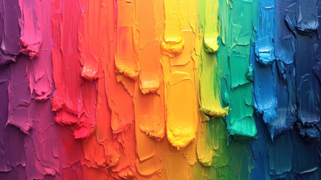 Vibrant Strokes of Rainbow Oil Paint Wallpaper Mural - Magicdecor®