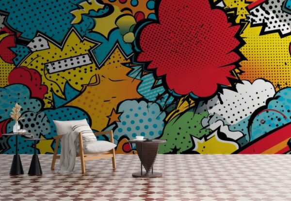 Pop Art Comic Theme Wallpaper Mural - Magicdecor®