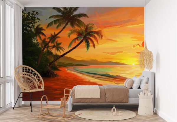 Beachside Splendor Pop Art Wallpaper Mural - Magicdecor®