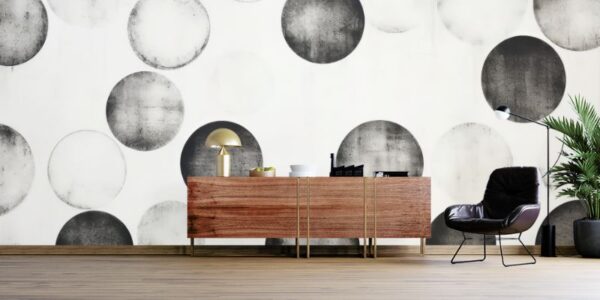 Minimalist Black and White Polka Dots Pattern Wallpaper - Magicdecor®