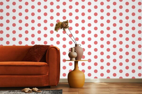 Ruby Polka Whimsy Mural Wallpaper - Magicdecor®