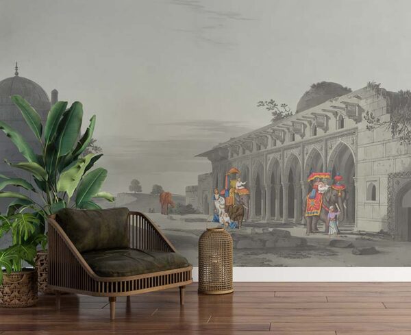 Ancient India Vibes Wallpaper Mural, Customized - Magicdecor®