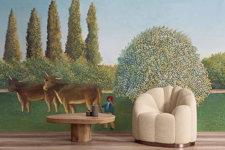 Henri Rousseau's Meadowland Painting Wallpaper Mural - Magicdecor®