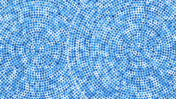 Antique Blue Circular Mosaic Pattern Wallpaper Mural - Magicdecor®