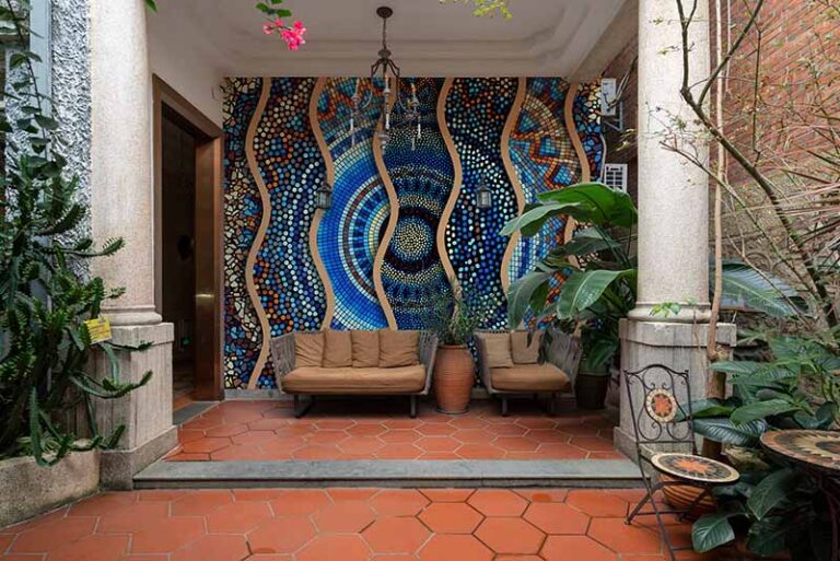 Relief Waves of Ornamental Mosaic Tile Patterns Wallpaper - Magicdecor®