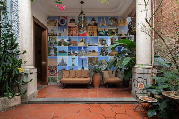 Travel Theme World Famous Landmarks Collage Wallpaper Mural - Magicdecor®