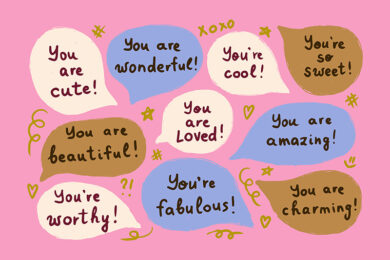 Positive Self-Talk Wall Wallpaper - Magicdecor®