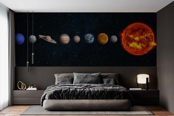 Celestial Wonders Solar System Mural Wallpaper - Magicdecor®