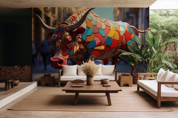 Monumental Bull Majesty Wallpaper Mural - Magicdecor®