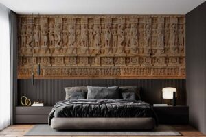 Ancient Temple Carvings Udaipur Wallpaper Mural - Magicdecor®