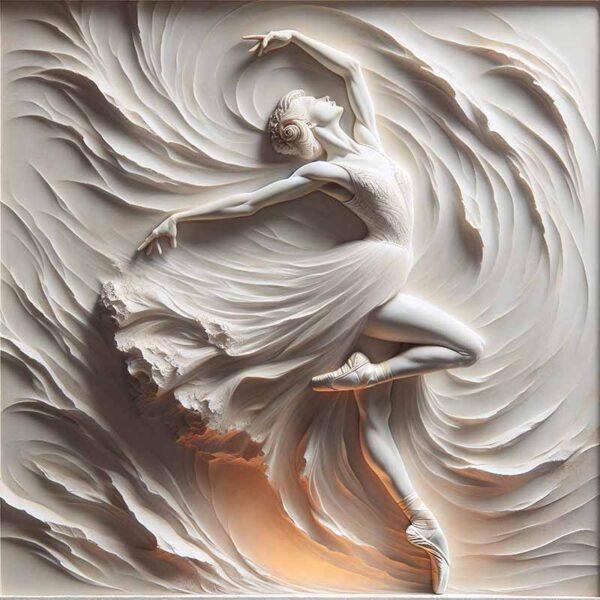 Dancing Ballerina Sculpture Mural Wallpaper - Magicdecor®