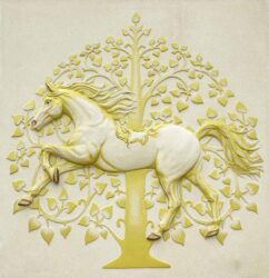 Elegant Horse Stone Carving Wallpaper Mural - Magicdecor®