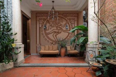 Shiva Nataraja Sculpture Engraved on Stone Wall Mural - Magicdecor®