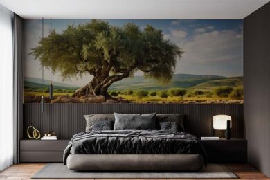 Olive Tree Landscape Wallpaper Mural - Magicdecor®