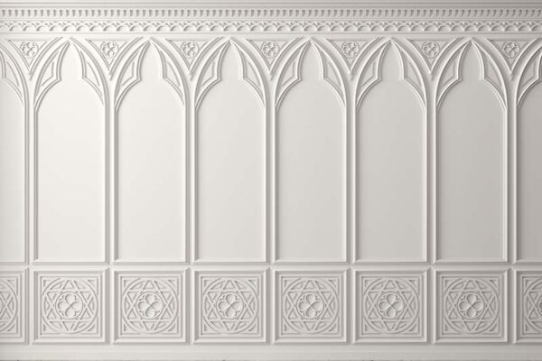 Gothic Wood Texture Panel Wallpaper Mural - Magicdecor®
