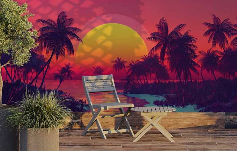 Aasma, Beach Sunset Serenity Wallpaper Mural - Magicdecor®