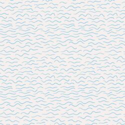 Abstract Blue and Off White Waves Pattern Wallpaper Mural - Magicdecor®
