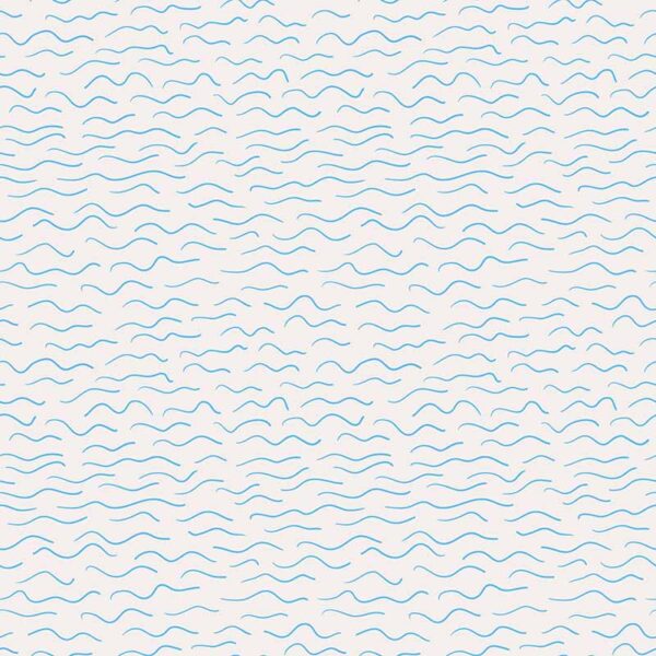 Abstract Blue and Off White Waves Pattern Wallpaper Mural - Magicdecor®