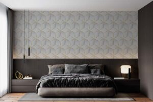 Abstract White Geometric 3D Cubes Pattern Wallpaper Mural - Magicdecor®