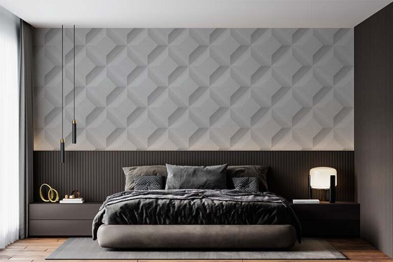 Chic Cubes, Elegant White Cube Boxes Pattern Wallpaper Mural - Magicdecor®