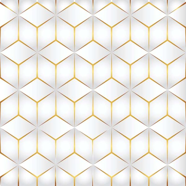 Neutral Elegance Classic Golden Cubes Pattern Wallpaper Mural - Magicdecor®