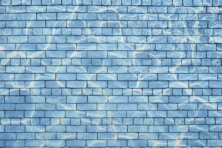 Water Effect Blue Light Bricks Wallpaper Mural - Magicdecor®