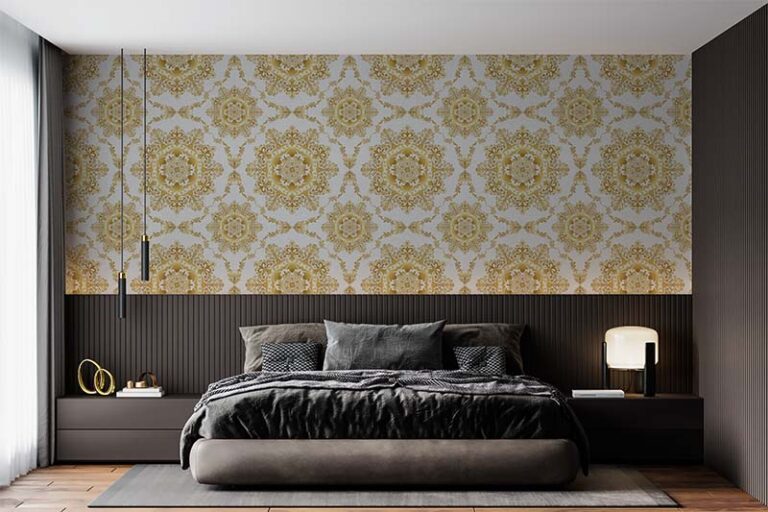 Glorious Gold Flourish Pattern Wallpaper Mural - Magicdecor®