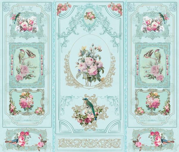 Pastello, Vintage Victorian Pastel Floral Wall Wallpaper Mural ...