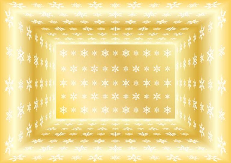 3D Effect Golden Snow Crystal Wallpaper Mural - Magicdecor®