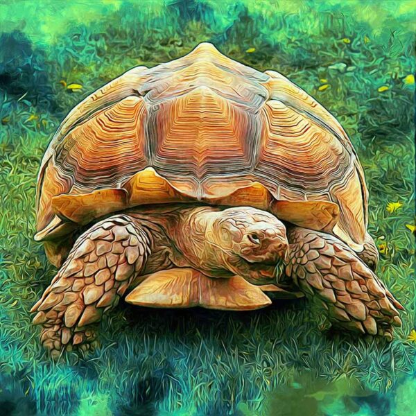 Feng Shui Modern Tortoise Tranquility Oil Painting Wallpaper Mural ...