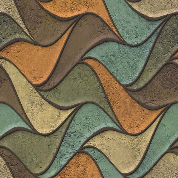 Mosaic Pattern Plaster Wall Effect Wallpaper Mural - Magicdecor®